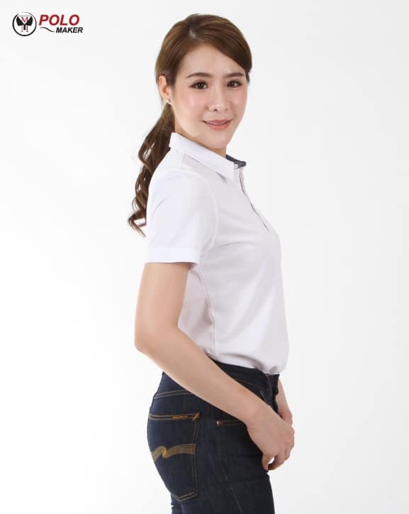 เสื้อโปโล CoolPlus CT002 สีขาว - PMK Polomaker ผู้ผลิตสินค้าสร้างแบรนด์ เสื้อโปโล ยูนิฟอร์ม ...