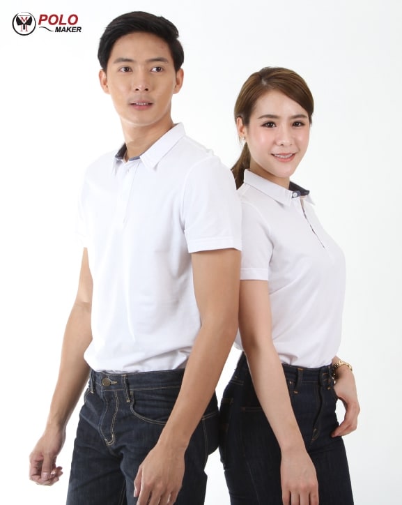 เสื้อโปโล CoolPlus CT002 สีขาว - PMK Polomaker ผู้ผลิตสินค้าสร้างแบรนด์ เสื้อโปโล ยูนิฟอร์ม ...