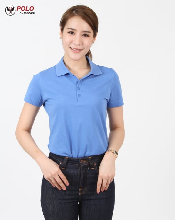 เสื้อโปโล CoolPlus Jersey CP011 สีฟ้า - PMK Polomaker ผู้ผลิตสินค้าสร้างแบรนด์ เสื้อโปโล ยูนิ ...