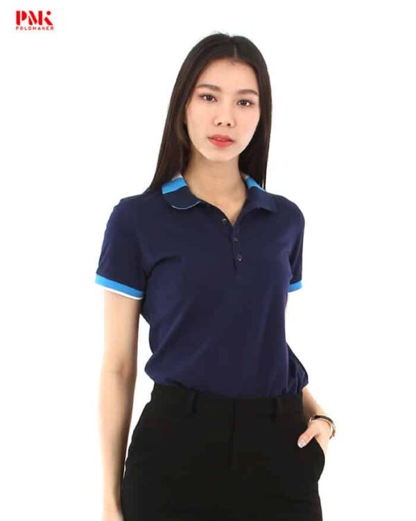 เสื้อโปโล CoolPlus โปโลปก3สี CQA08 สีกรมท่า - PMK Polomaker ผู้ผลิตสินค้าสร้างแบรนด์ เสื้อโปโล ...