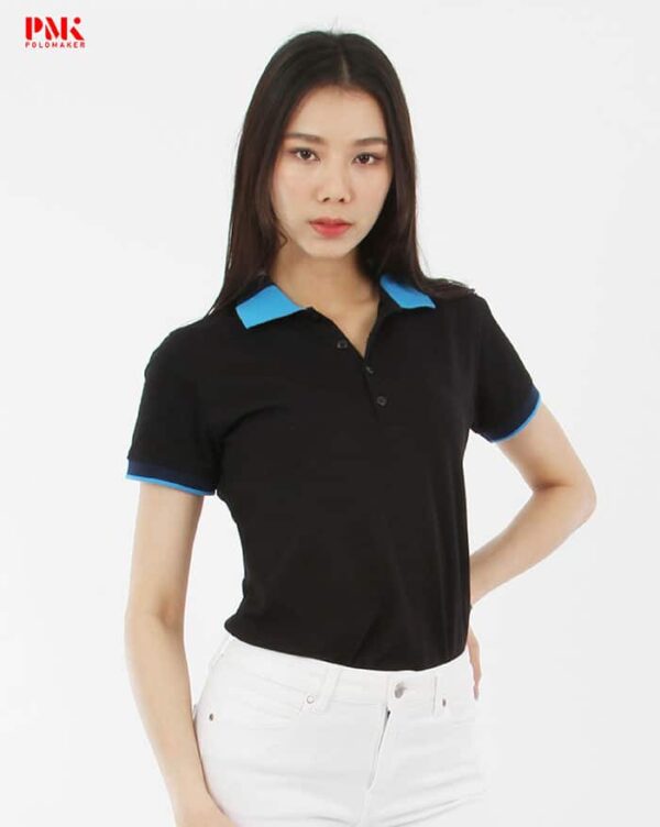 เสื้อโปโล CoolPlus โปโลปก3สี CQA09 สีดำ - PMK Polomaker ผู้ผลิตสินค้าสร้างแบรนด์ เสื้อโปโล ยูนิ ...