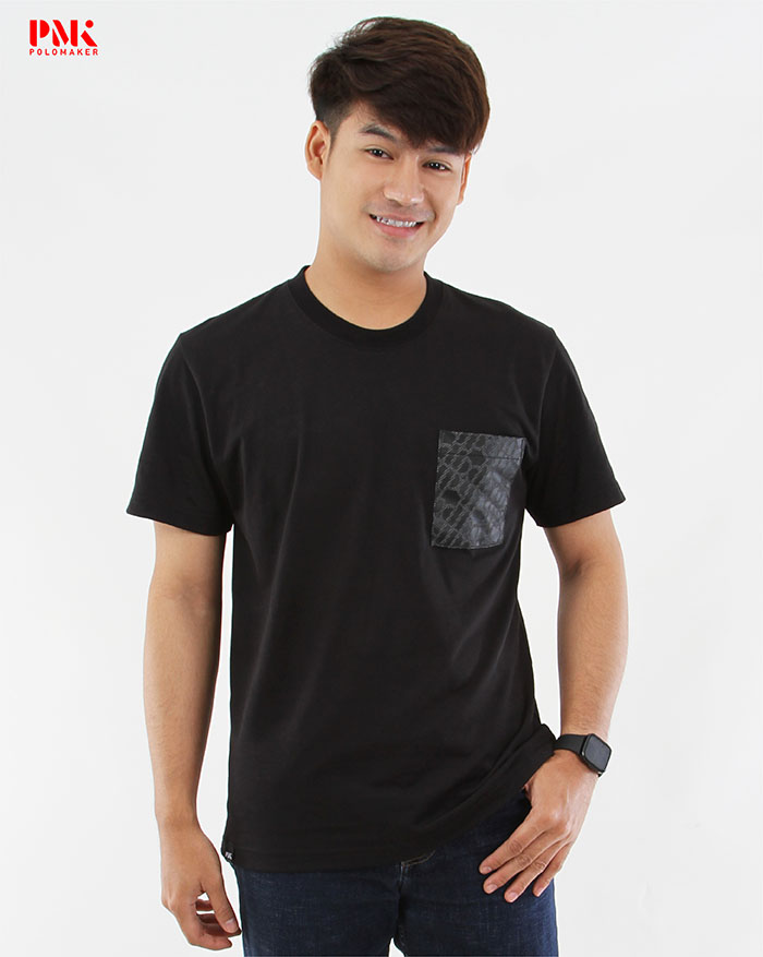 เสื้อยืด D-Transfer เนื้อผ้า Coolplus CP สีดำ